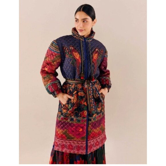 FARM Rio | Jackets & Coats | Farm Rio Puffer Coat Jacket M Midi ...